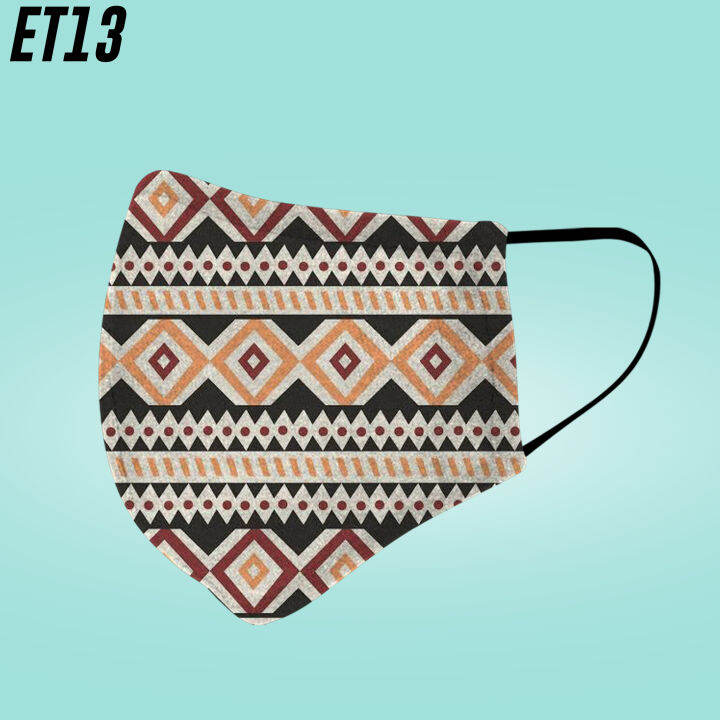 Washable Face mask (PPE)- Ethnic13/100 % Breathable/ Reusable Facemask ...