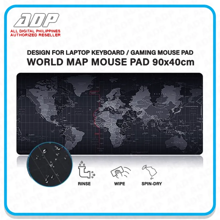 World Map Mouse Pad Design Long Extender Mouse Mat For Laptop Keyboard ...