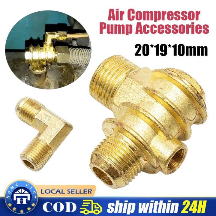 【Local Delivery】 Air Compressor 3 Port Check Valve Brass Internal Male ...