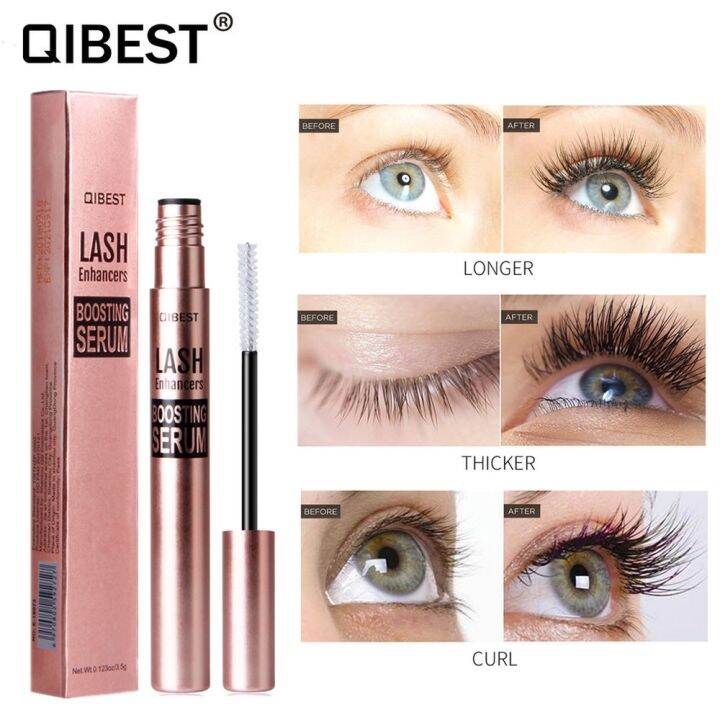 Qibest Eyelash Growth Serum Eye Lash Care Eyebrow Enhancer Thick Longer