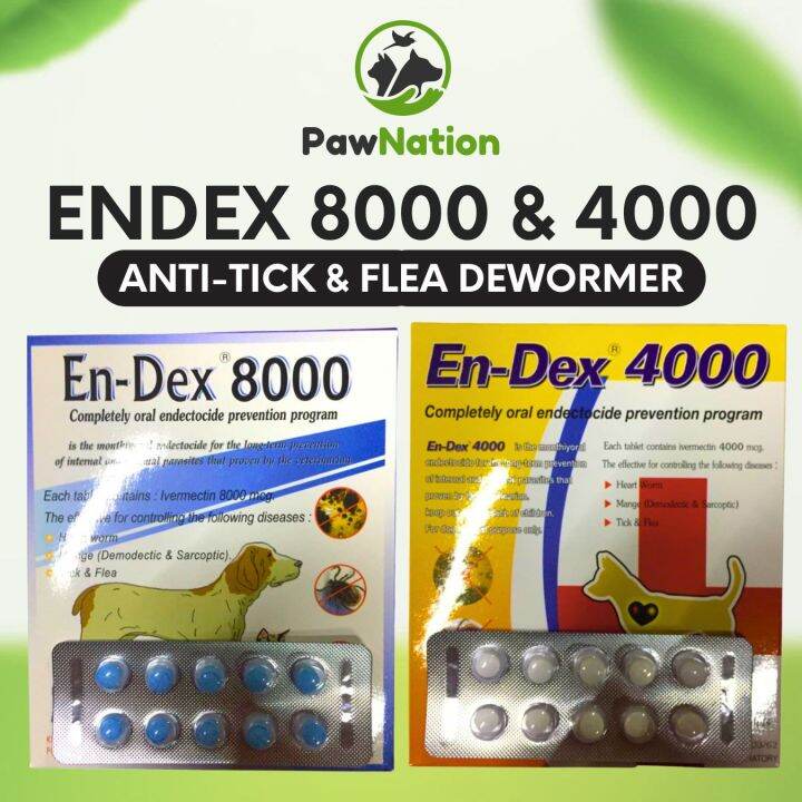 Pawnation Endex 4000 and 8000 Anti Ticks, Fleas, and Mange Pet ...