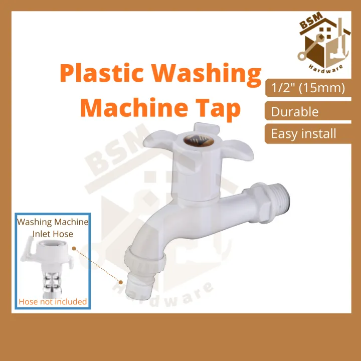 BSM AXES Plastic Washing Machine Adapter Water Tap Wall Mounted PVC ...