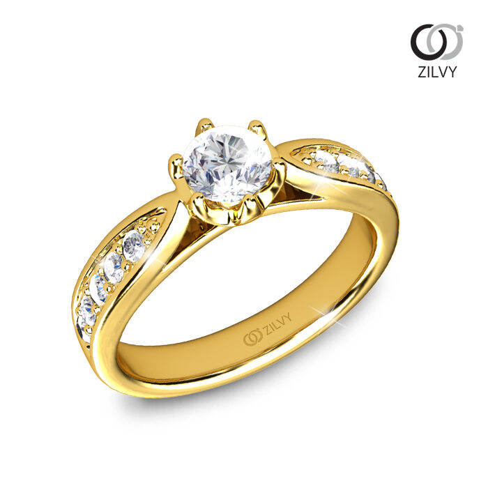 Zilvy - แหวนหญิงเพชรน้ำร้อย 0.40 กะรัต (GR980) | Lazada.co.th