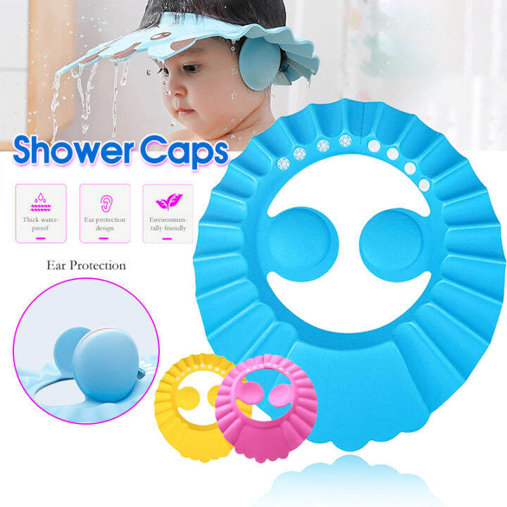Baby Shower Cap Hair Ear Eye Protection Shampoo Shield | Lazada PH