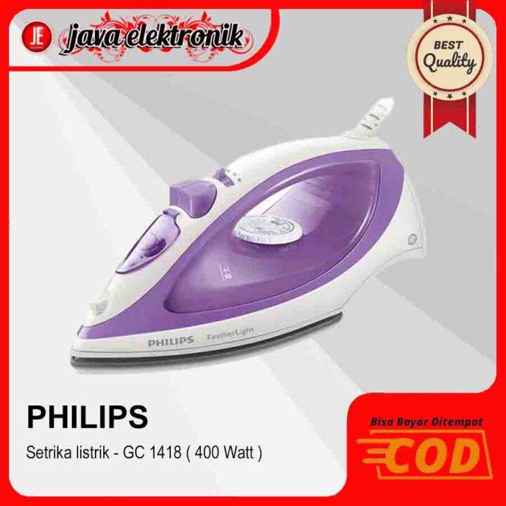 Setrika uap Philips GC 1418 ( 400 Watt ) - Feather Light | Lazada Indonesia