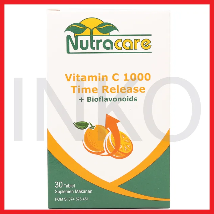 NUTRACARE VITAMIN C 1000 TIME RELEASE BIOFLAVONOIDS 30TABLET | Lazada Indonesia