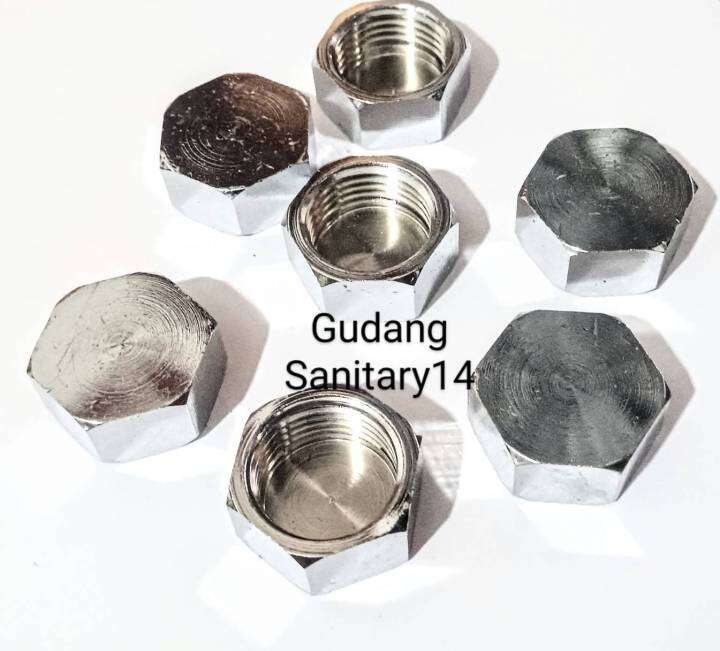 tutup dop stainless 1/2 inch penutup paralon air drat dalam 1/2" nepel ...