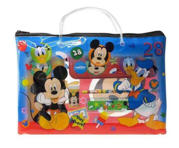 Original Mickey Mouse Stationery Set With Transparent Document Bag | Lazada