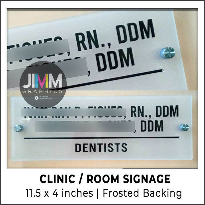 CUSTOMIZED SIZE Acrylic Signage for OFFICE ROOM SIGNAGE / HOSPITAL ...