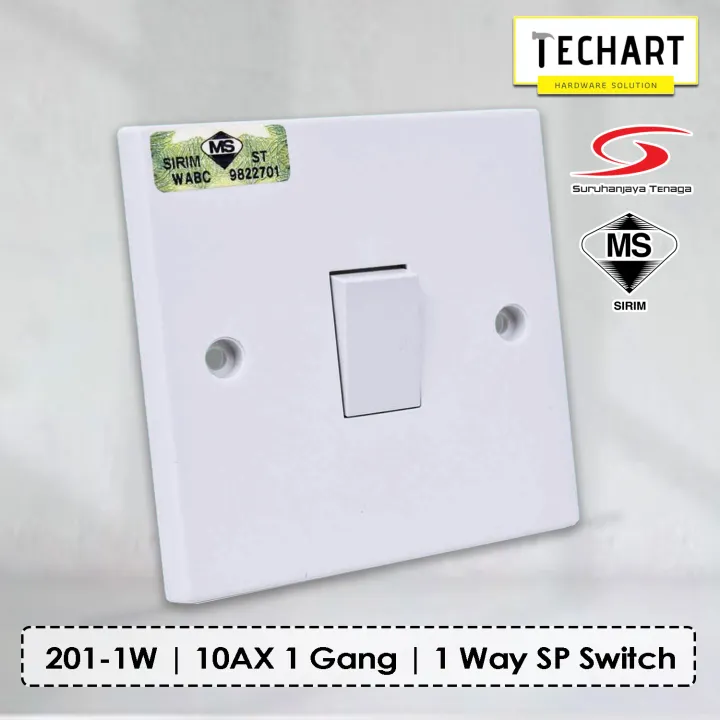 UMS Switches Single Pole 10AX 250V a.c (201-1W 10AX 1 Gang 1 Way SP ...