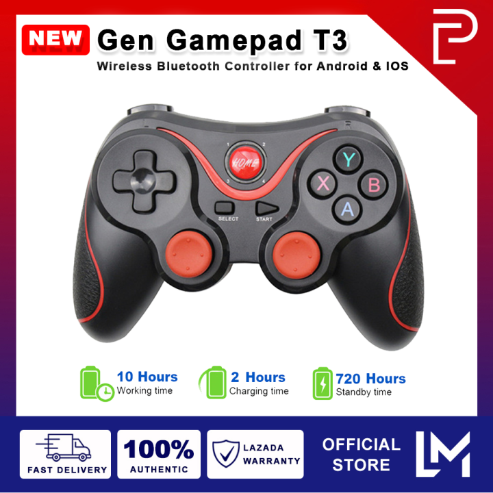 Popcorn T3 Wireless Joystick Gamepad PC Game Controller For Mobile ...