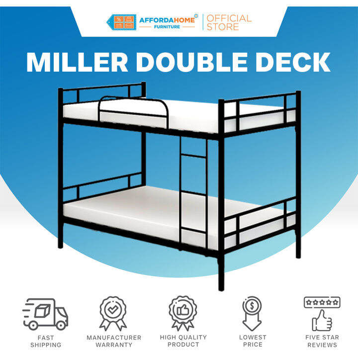 MILLER METAL DOUBLE DECK BED FRAME - Affordahome Furniture | Lazada PH