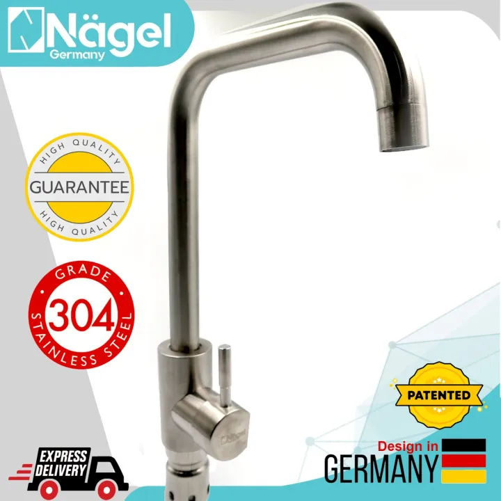 NAGEL High Quality 304 Stainless Hot & Cold Kitchen Faucet (Dual 1/2 ...