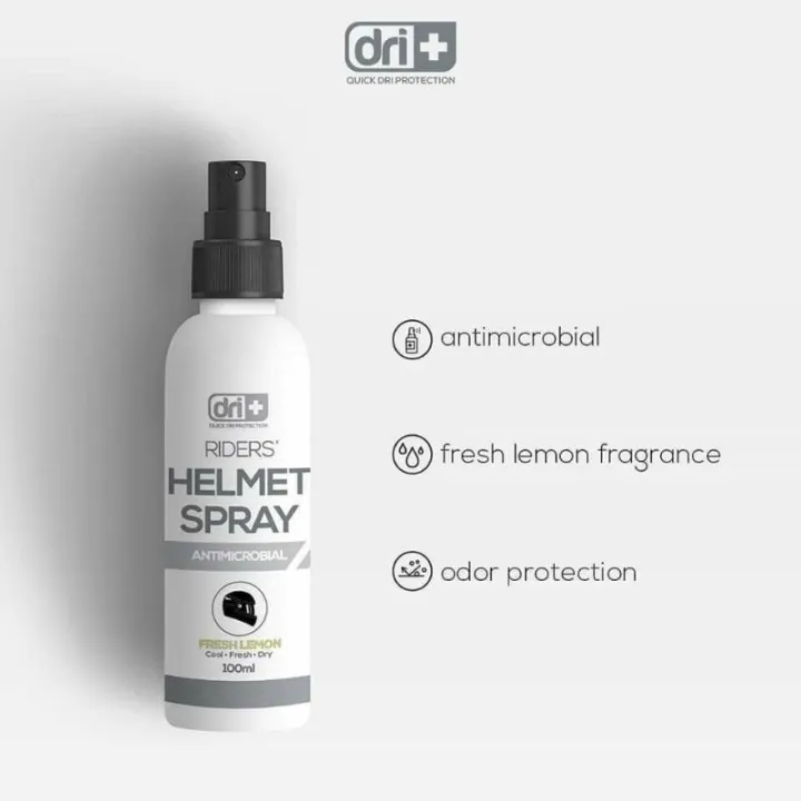 【Fast delivery】Dri+ Riders Helmet Spray Cleaner Disinfectant Deodorizer ...