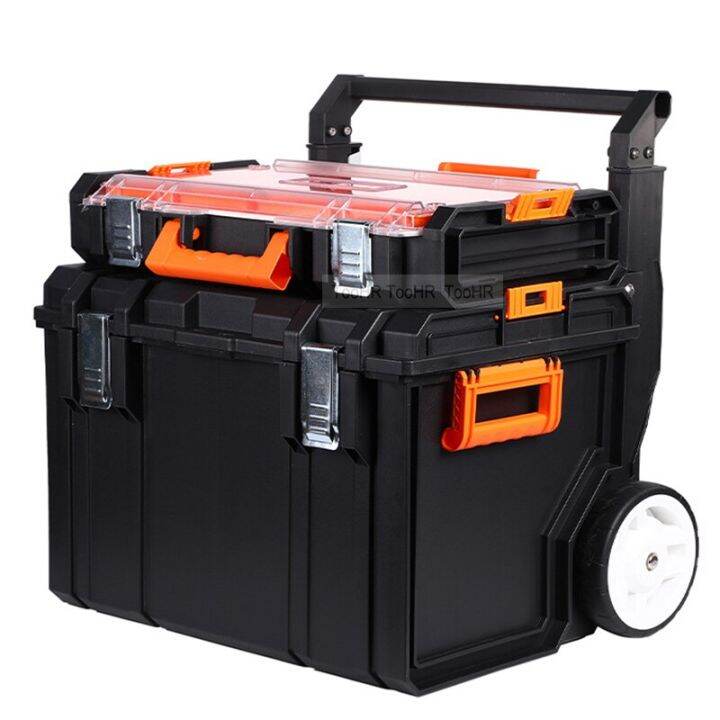 Plastic Hardware Tool Box Composable Suitcase/Pull Rod Box Electrician ...