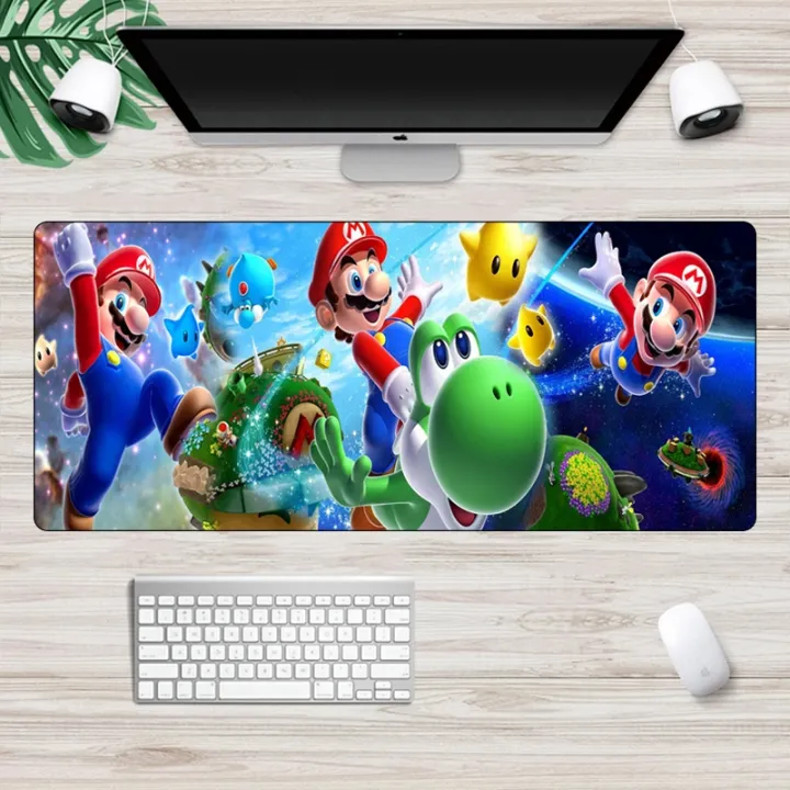 Super Mario Mouse pad Anime Computer 70x30cm Large Rubber Gaming ...