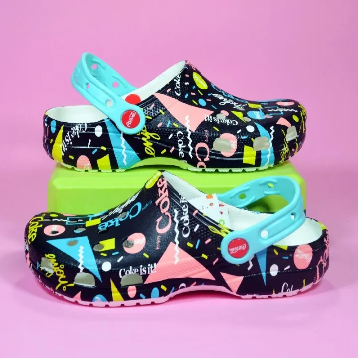 New Arrival Coca-Cola Print Design Crocs Classic Clog for adult free ...
