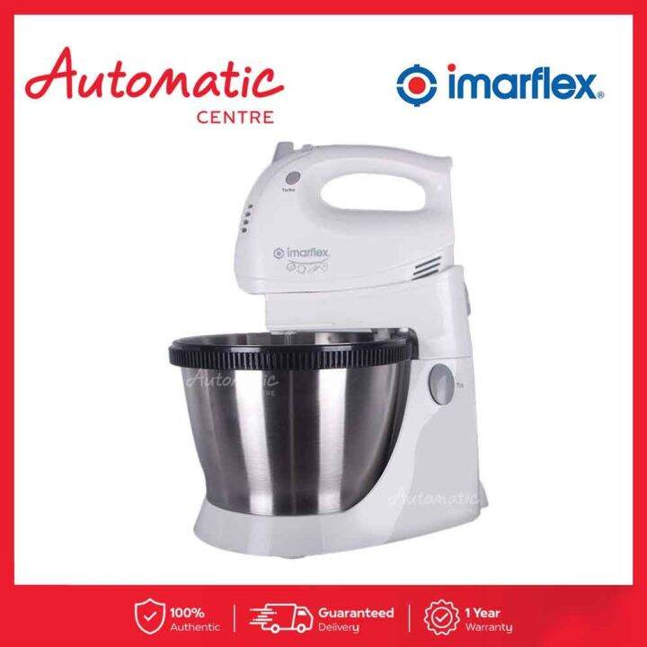 Imarflex IMX-300S 3.7 qts / 3.5 Liters Stand Mixer with 5-Speed Turbo ...