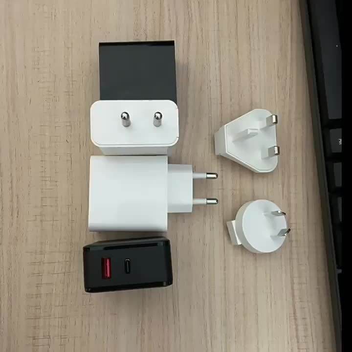 45W Charging Plug Double-Port Can Be Replaced with European, British ...