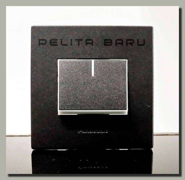 Saklar HOTEL Tunggal / Engkel Besar Panasonic Style E Hitam | Lazada ...