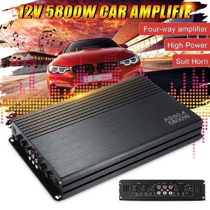 xps 5800W 12V High Power Four-way Amplifie Car Amplifie HiFi Audio ...