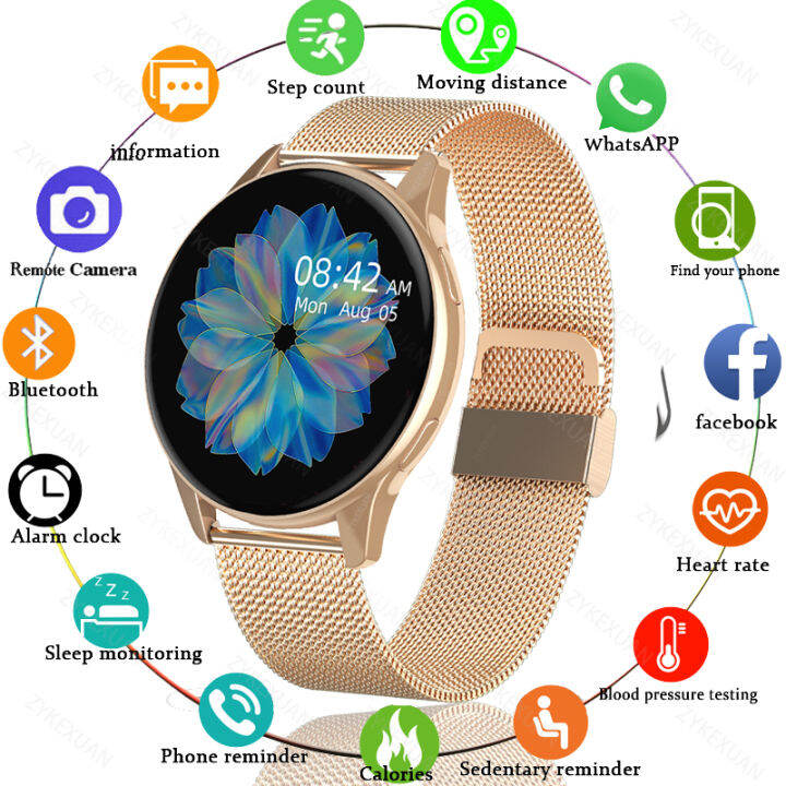 2022 Smart Watch Round Women Waterproof Smartwatch Men Women Fitness ...