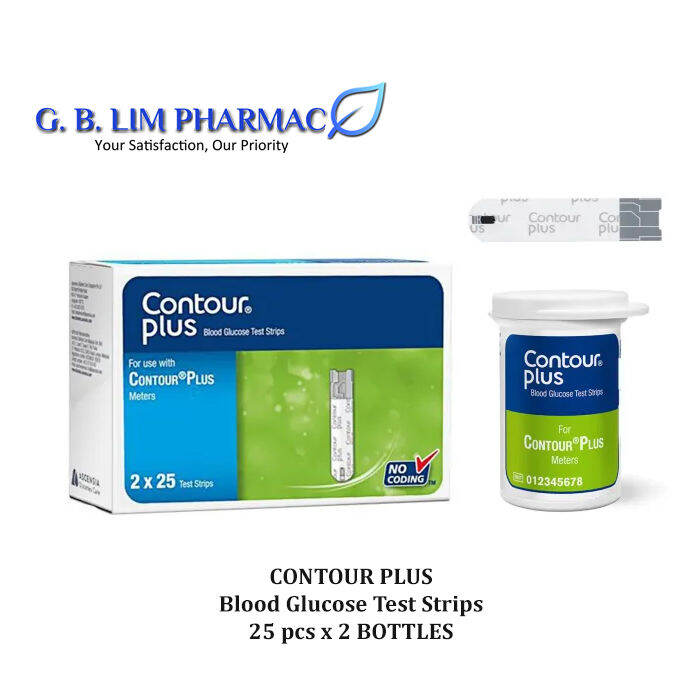 CONTOUR PLUS TEST STRIP 25 pieces X 2 BOXES (EXP: 31-DEC-2024 ) | Lazada
