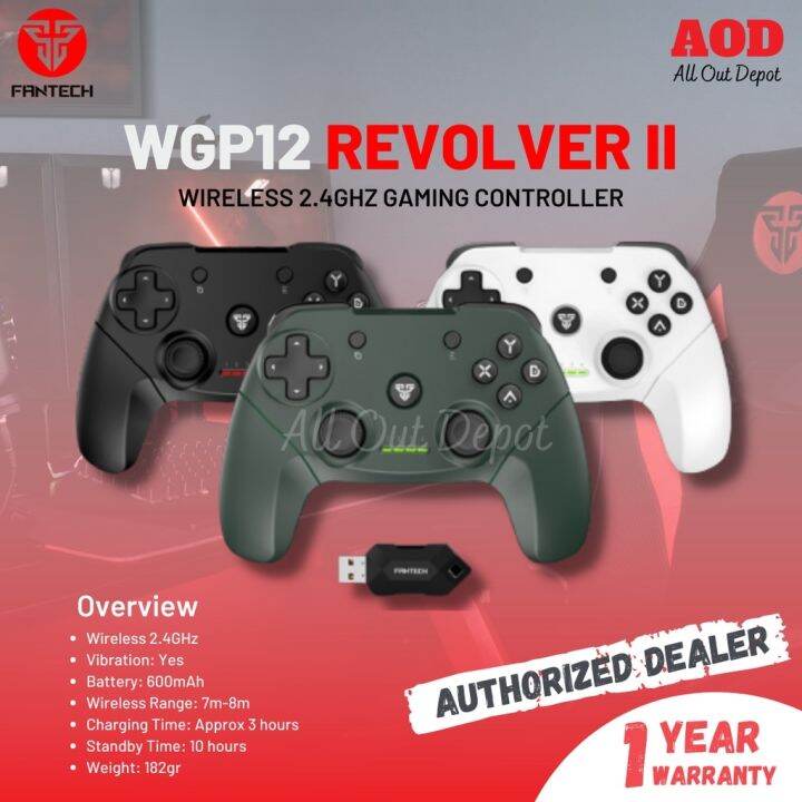 New 2023 Fantech GP12 WGP12 REVOLVER Wireless Wired 2.4GHz Gaming Controller PC LAPTOP PS3 ...