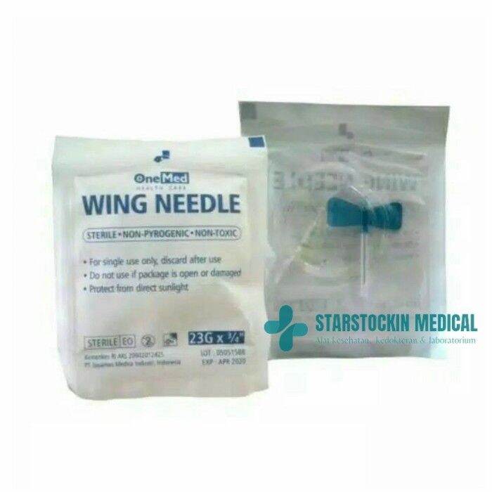 Wing Needle Onemed 23 G Jarum Suntik Jarum Kupu Infus Scalp Vein ...
