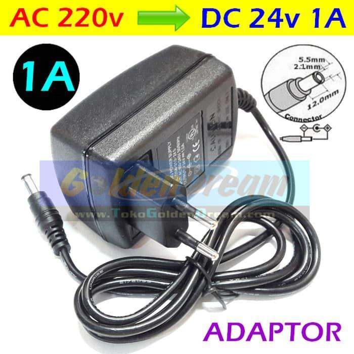 Adaptor DC 24v 1A in: 220V AC Power Supply 2.1x5.5mm Adapter LED Kabut ...