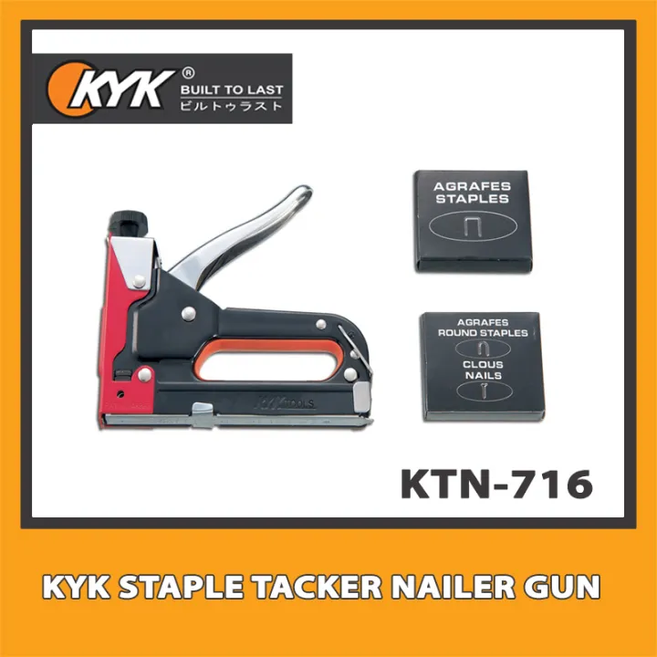 KYK 3 WAY STAPLE TACKER NAILER GUN (KTN 716) AUTHENTIC | Lazada PH
