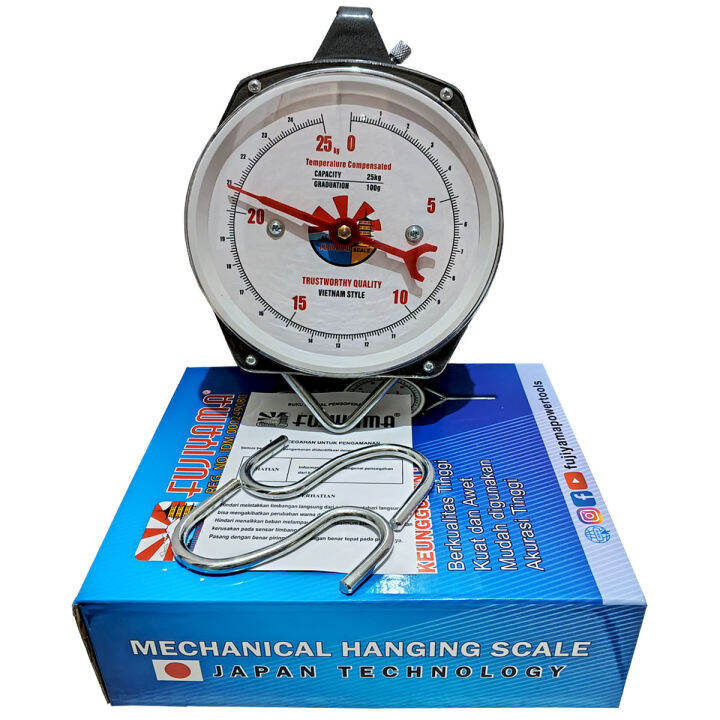 ORIGINAL!!!! FUJIYAMA Timbangan Gantung besi 25kg 25 kg Hanging Scale - Alat Ukur Berat FUJIYAMA ...