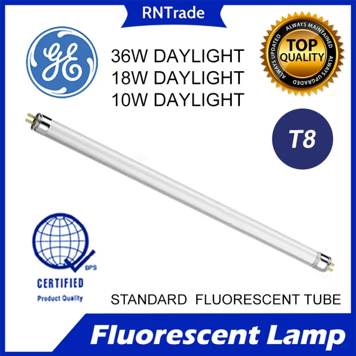 GE Fluorescent Tube Fluorescent Lamp T8 10W / 18W / 36W DAYLIGHT | Lazada PH