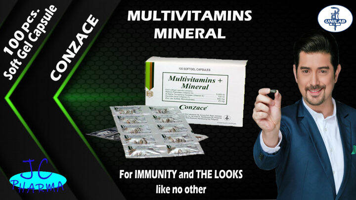 AUTHENTIC MULTIVITAMINS MINERAL CONZACE - 1 BOX (100 CAPSULES) | Lazada PH