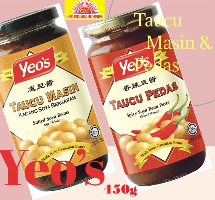 Yeo's Taucu Pedas / Masin / Manis Kacang Soya 450g | Lazada