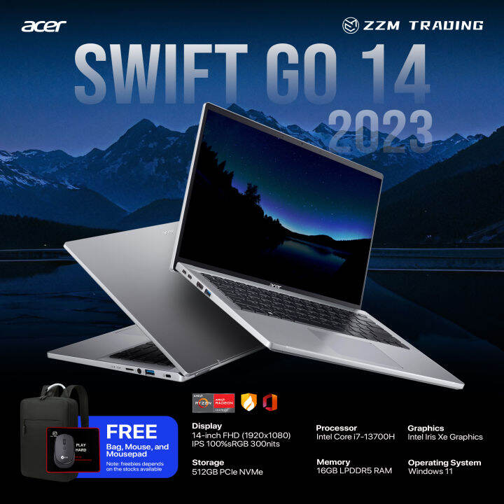ACER Swift Go 14 2023 R7 7730U Radeon 14inch 16:10 FHD(1920x1080) IPS ...