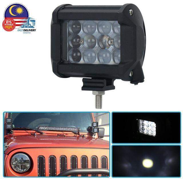 BSO 4inch 36W 12 LED Bar Flood Work Light Running Fog Lamp Car Tri Row ...