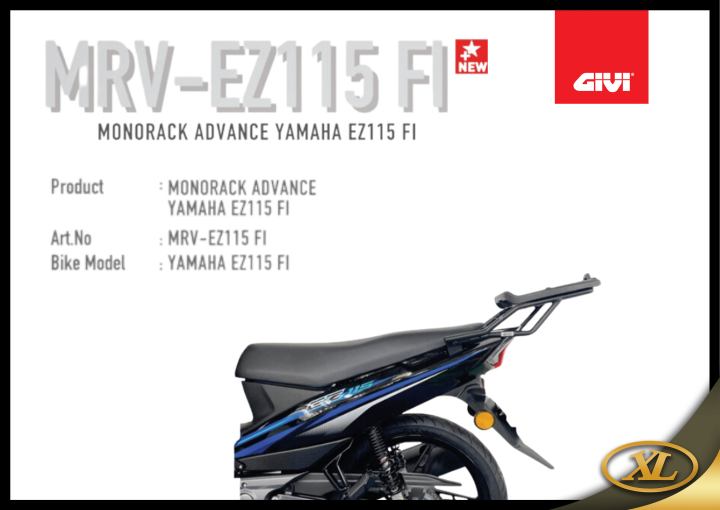 GIVI MONORACK ADVANCE MRV-EZ115 FI YAMAHA EZ115 FI | Lazada