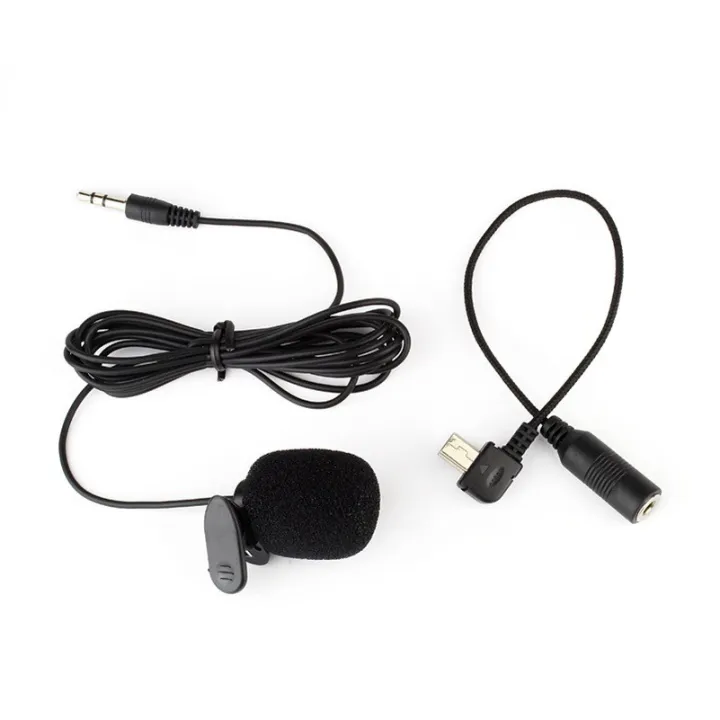 3.5mm External Microphone Clip On Mic + Mini USB Cable Adapter for ...