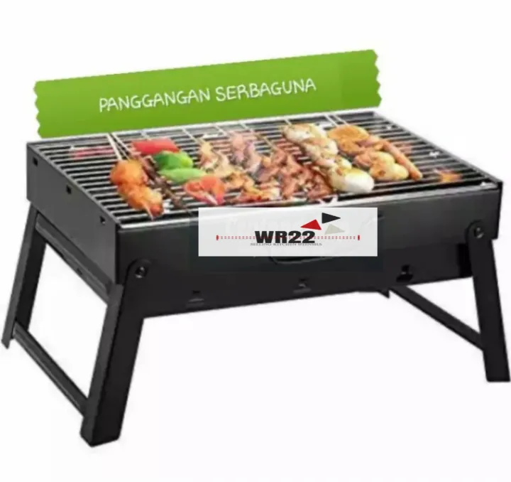 Panggangan Portable Lipat Griller BBQ Alat Bakaran Sate Serbaguna ...