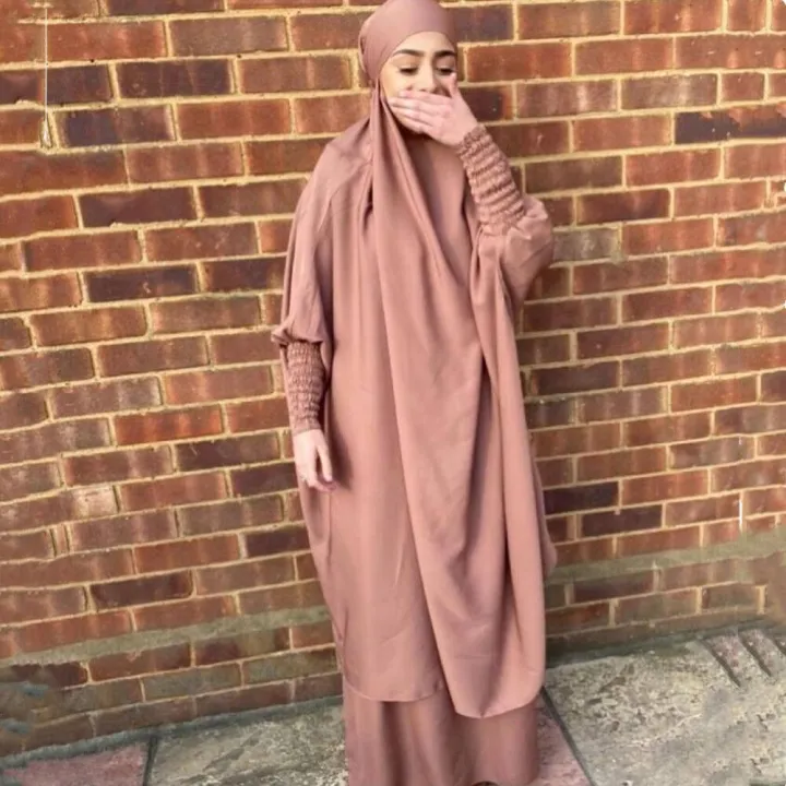 Muslim Prayer Garment Dress Women Hijab Long Khimar Dresses Islamic ...