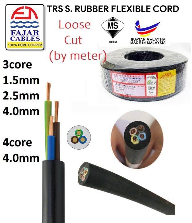 Fajar Full Cooper Good Quality Power Cable 1.5mm / 2.5mm/4mm x 3C/4C ...