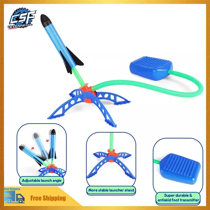 Rocket Launcher for Kids Stomp Launch Toys with 3 LED Rockets toys ...