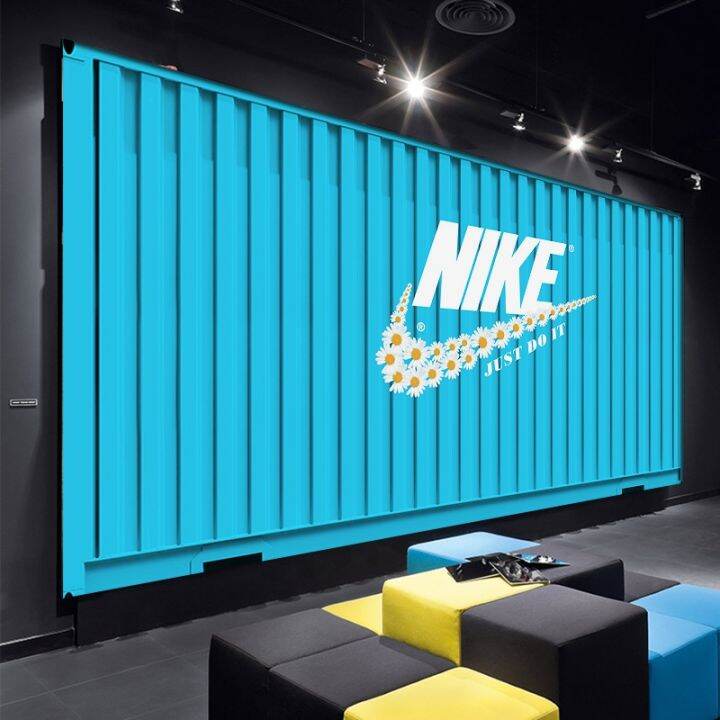 Chaopai LOGO wallpaper supreme shoe store decoration trend online ...