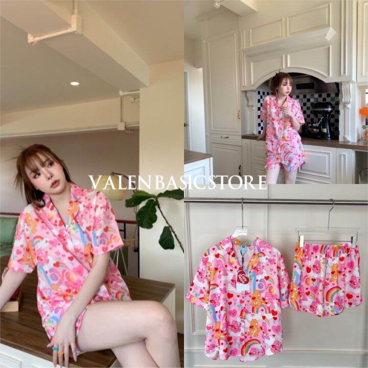 พร้อมส่งคะ 🌈 ชุดนอนขาสั้น ป้าย Valen Basic store คอลใหม่ล่าสุด | Lazada.co.th