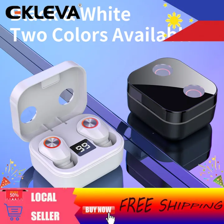 E-world TWS Headphones Wireless Bluetooth Earphones with 5.1 Chip LED ...