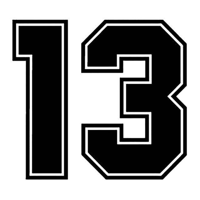 Car Sticker Number 13 Funny Car Sticker Creative Colorful Car Rear ...