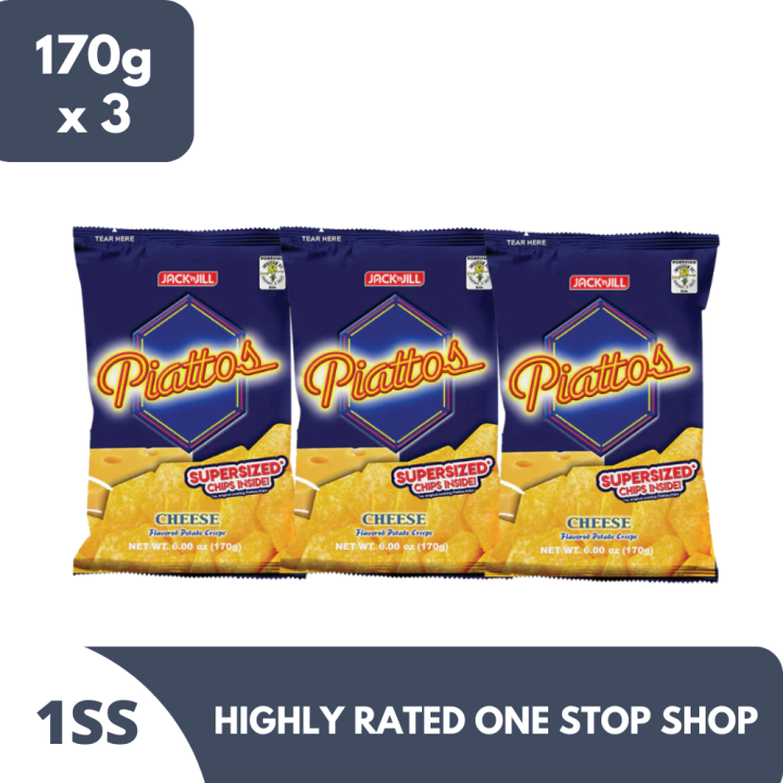 Piattos Potato Crisps Cheese 170g x 3 | Lazada PH