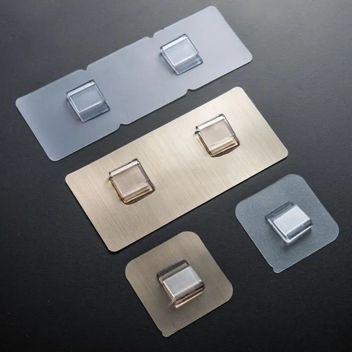 UNQCSA พลาสติก1ชิ้นหน้าแรกองค์กรเหนียวติดสติ๊กเกอร์ห้องครัวที่แขวนของติดผนังตะขอชั้นวางของใน ...