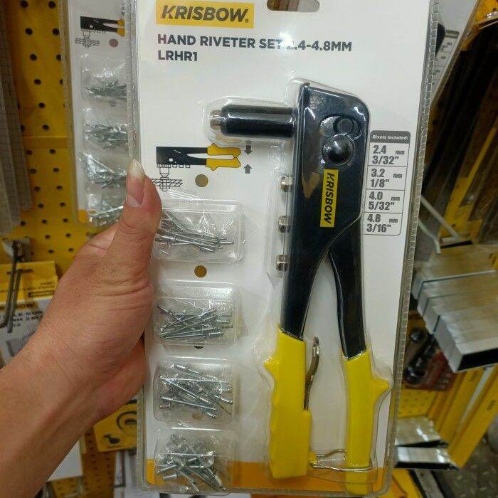 hand riveter krisbow set mata 2,4mm-4.8mm - tang ripet krisbow set mat ...